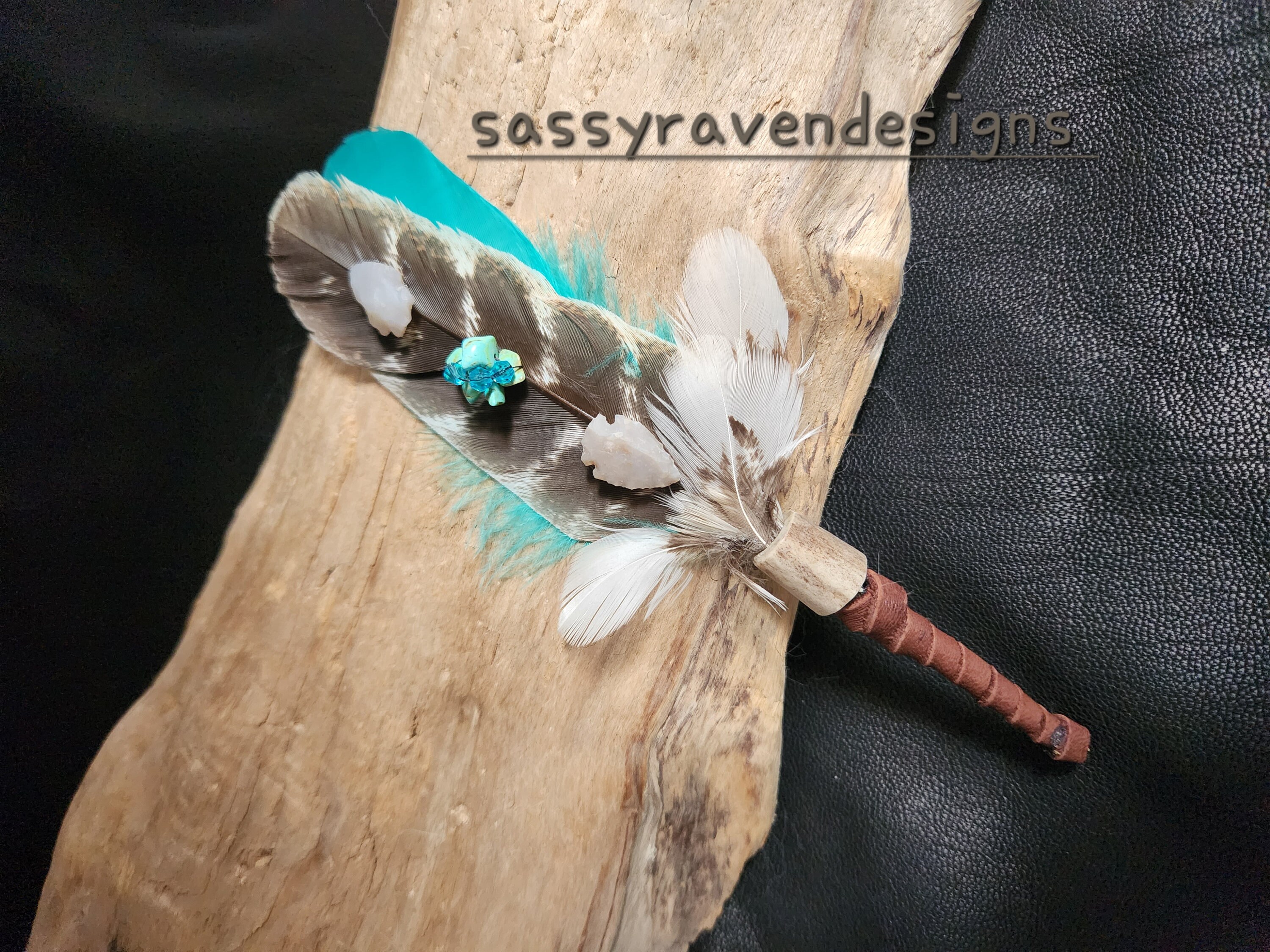 Natural Turkey Feather With Hand Carved Stone Arrowheads - Etsy