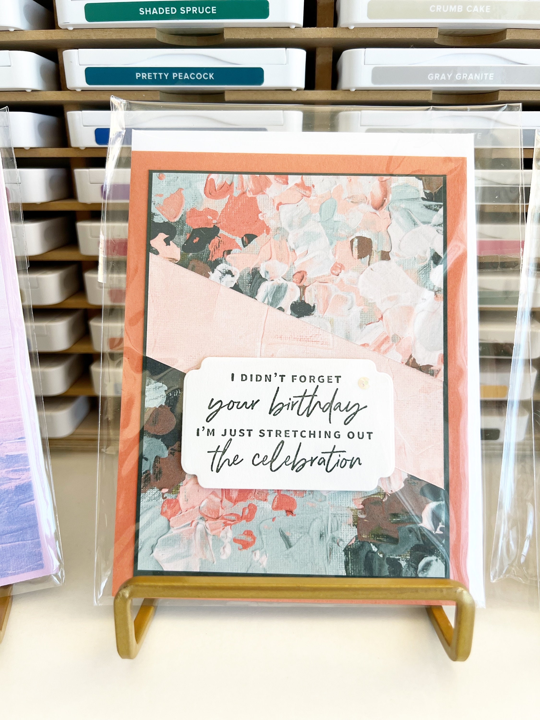 Floral Belated Birthday Card: Hand-stamped Design With Whimsical ...