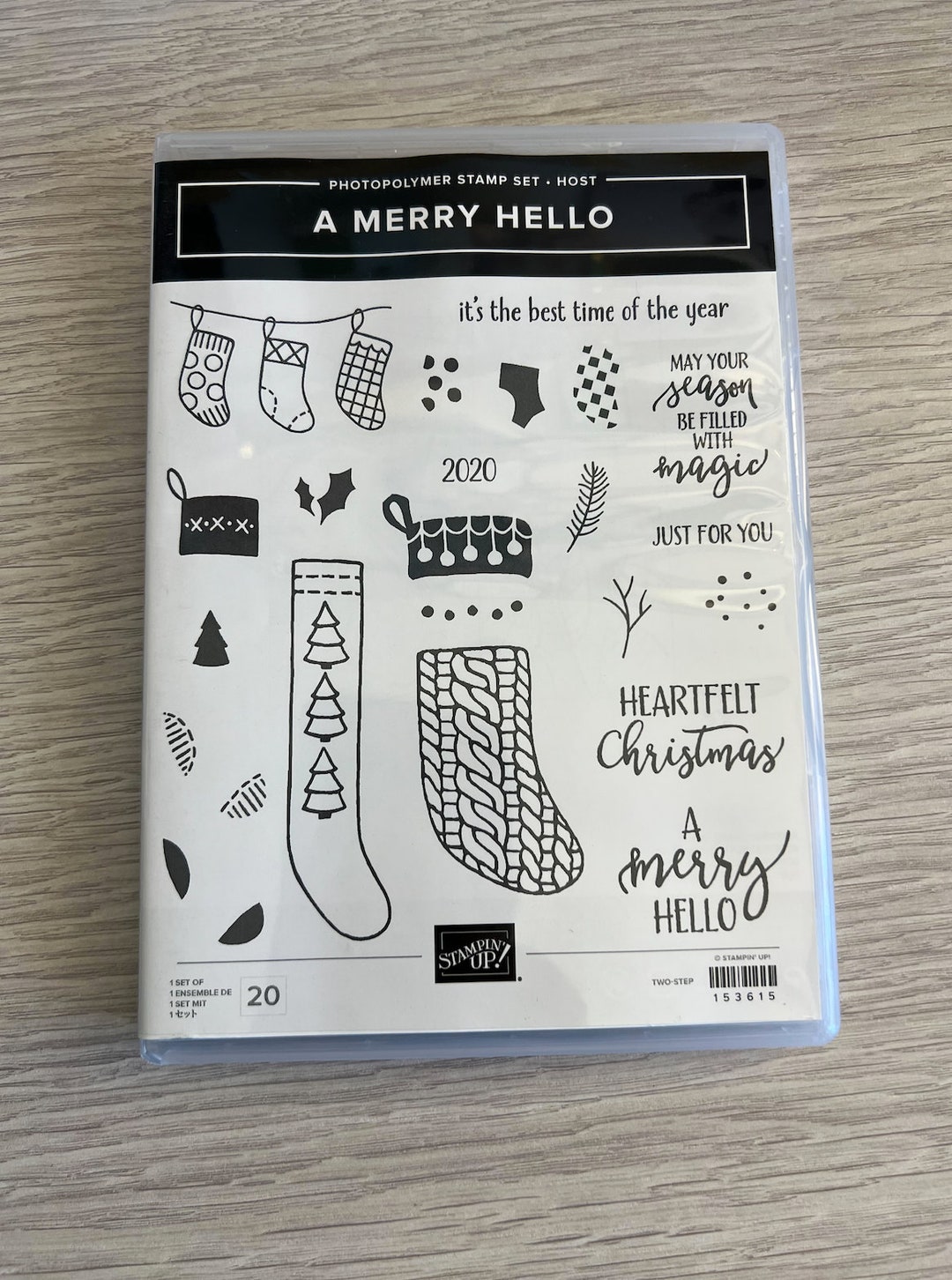 A Merry Hello Stampin up Stamp Set - Etsy