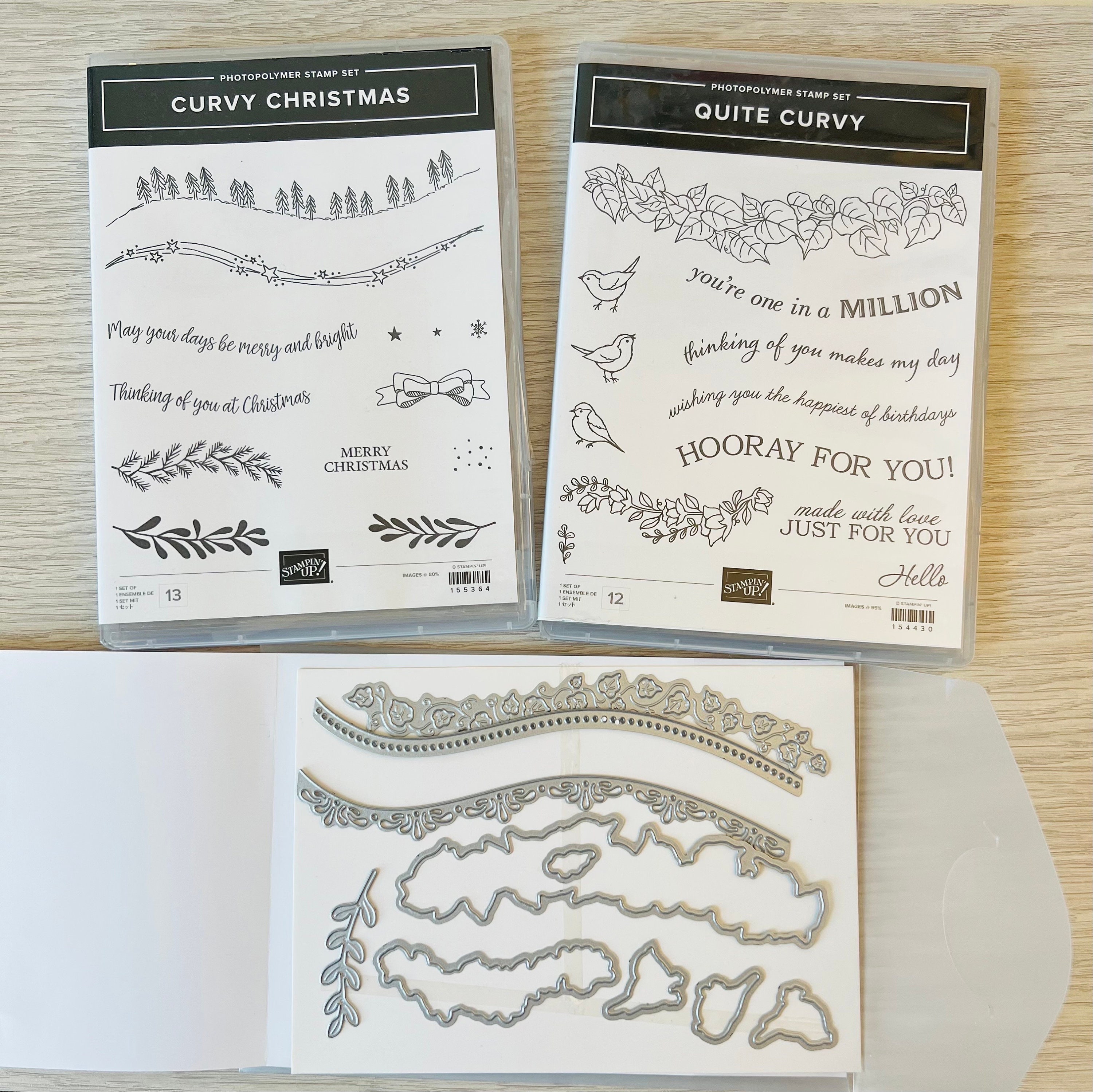 RARE Quite Curvy Bundle Curvy Christmas Stampin up Stamp Set Quite ...