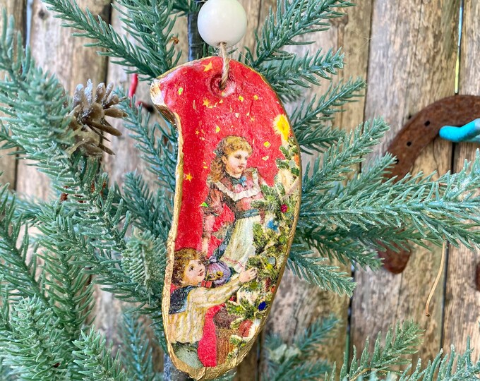 Decoupage Clam Shell Music Notes Beach Decor Handmade Ring - Etsy