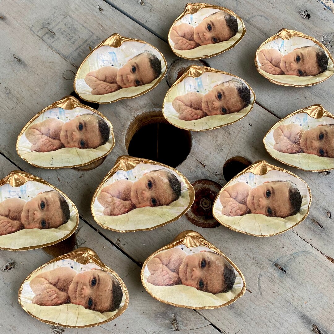 Set of 20 Clam Shell Party Favors, Decoupage Shell, Gift Set, Beach ...