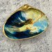 Decoupage Clam Shell Decor, Mermaid Wave Art, Handmade Ring Dish - Etsy