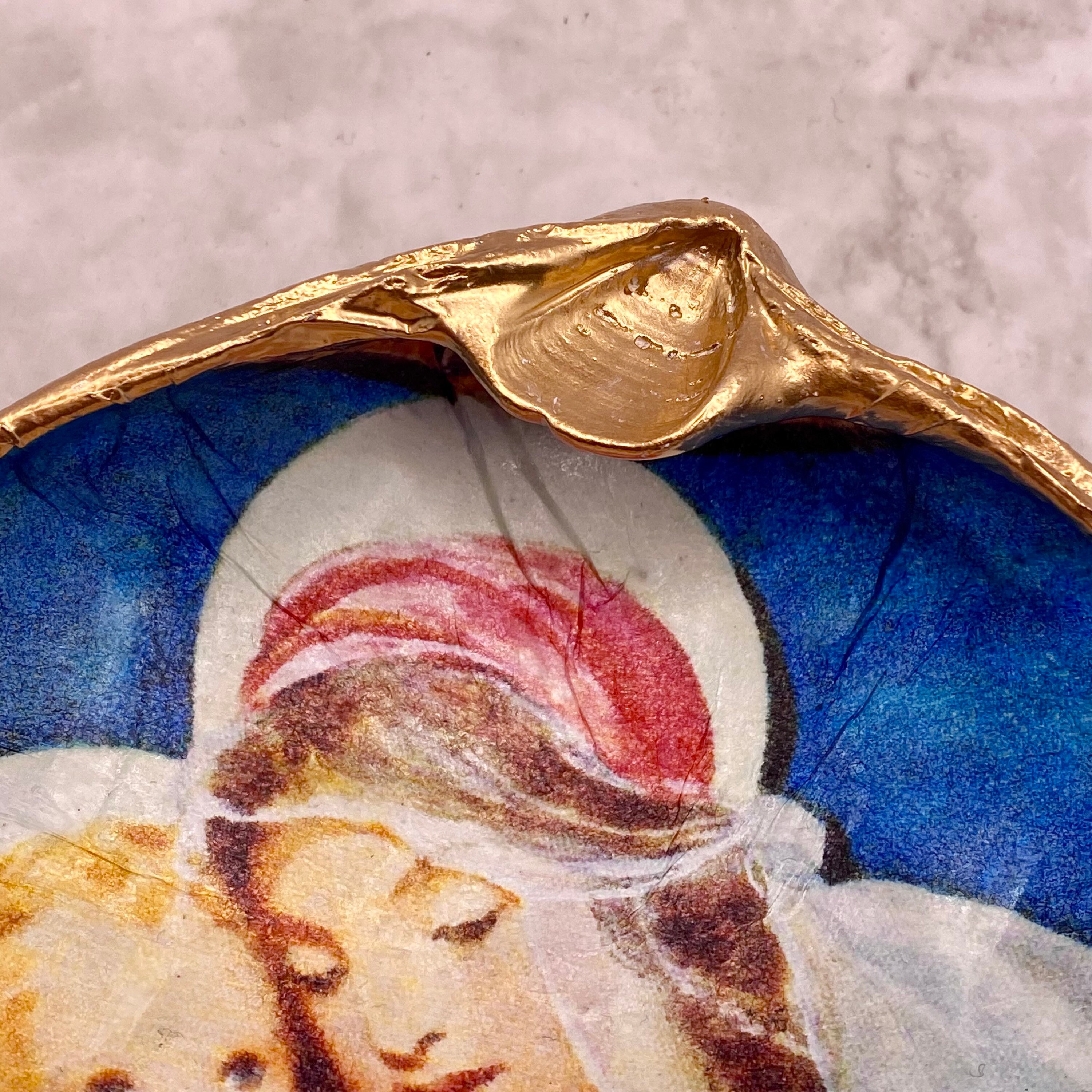 Decoupage Clam Shell Virgin Mary and Baby Jesus Religious - Etsy