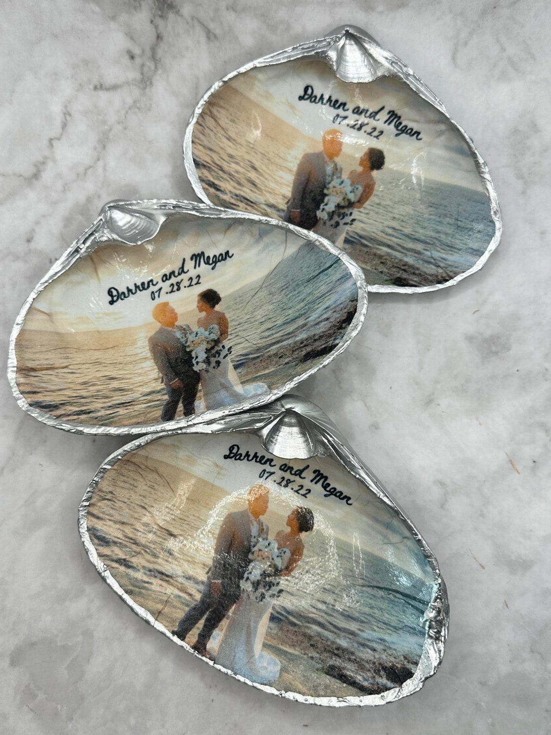 Large Wedding Photo On Seashell Beach Wedding Beach House Decor