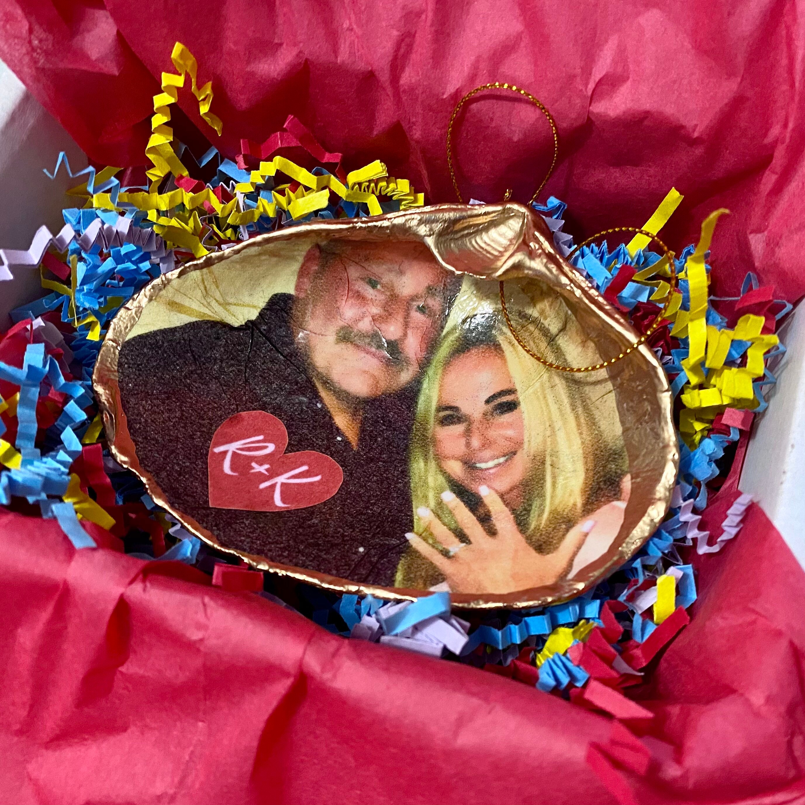 Personalized Shell Ornament, Mermaid Beach Decor, Photo on Seashell ...