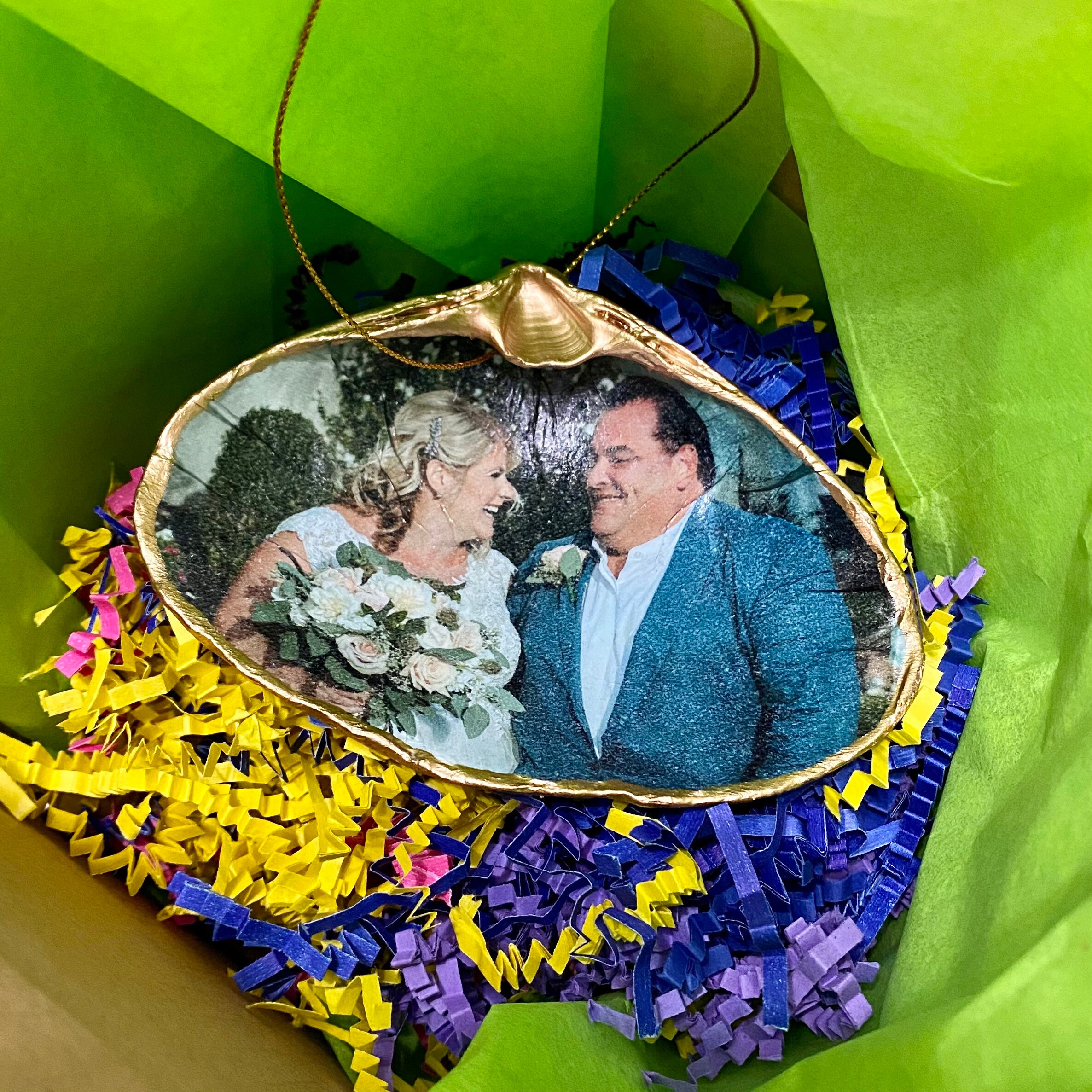 Personalized Shell Ornament Mermaid Beach Decor Photo on | Etsy