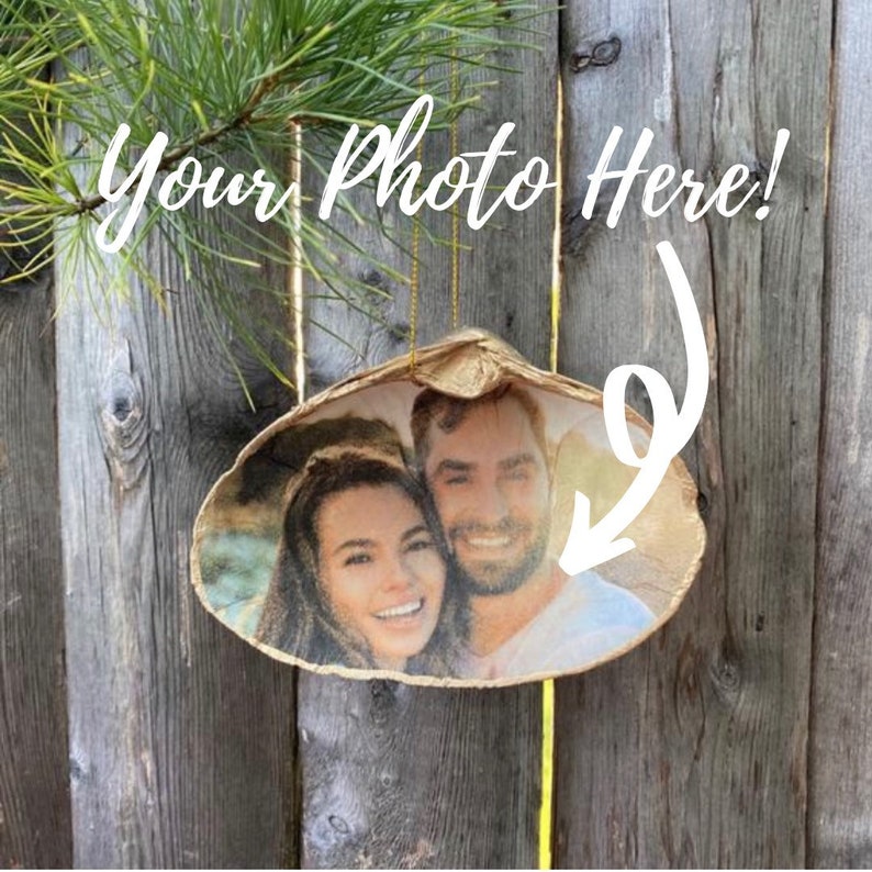 Personalized Shell Ornament Mermaid Beach Decor Photo on | Etsy
