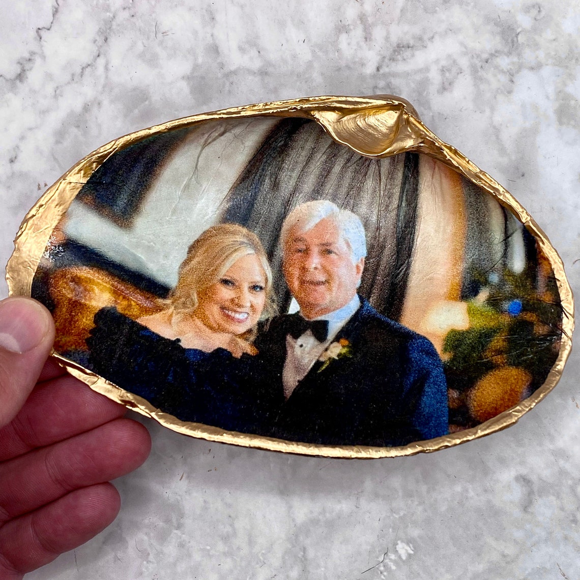 Personalized Memorial Remembrance Photo Sea Shell Bereavement - Etsy