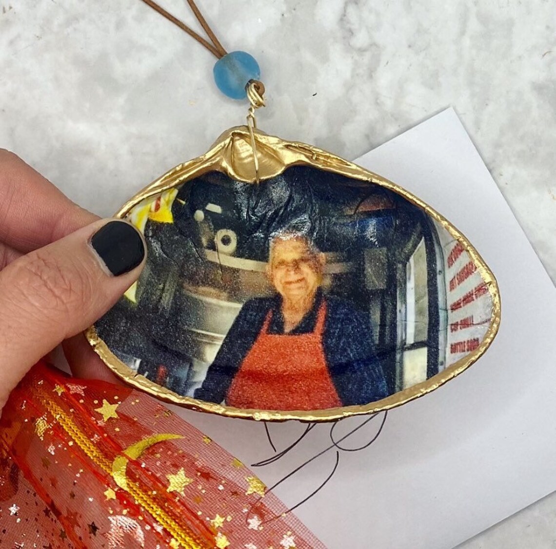 Personalized Memorial Remembrance Photo Sea Shell Bereavement - Etsy