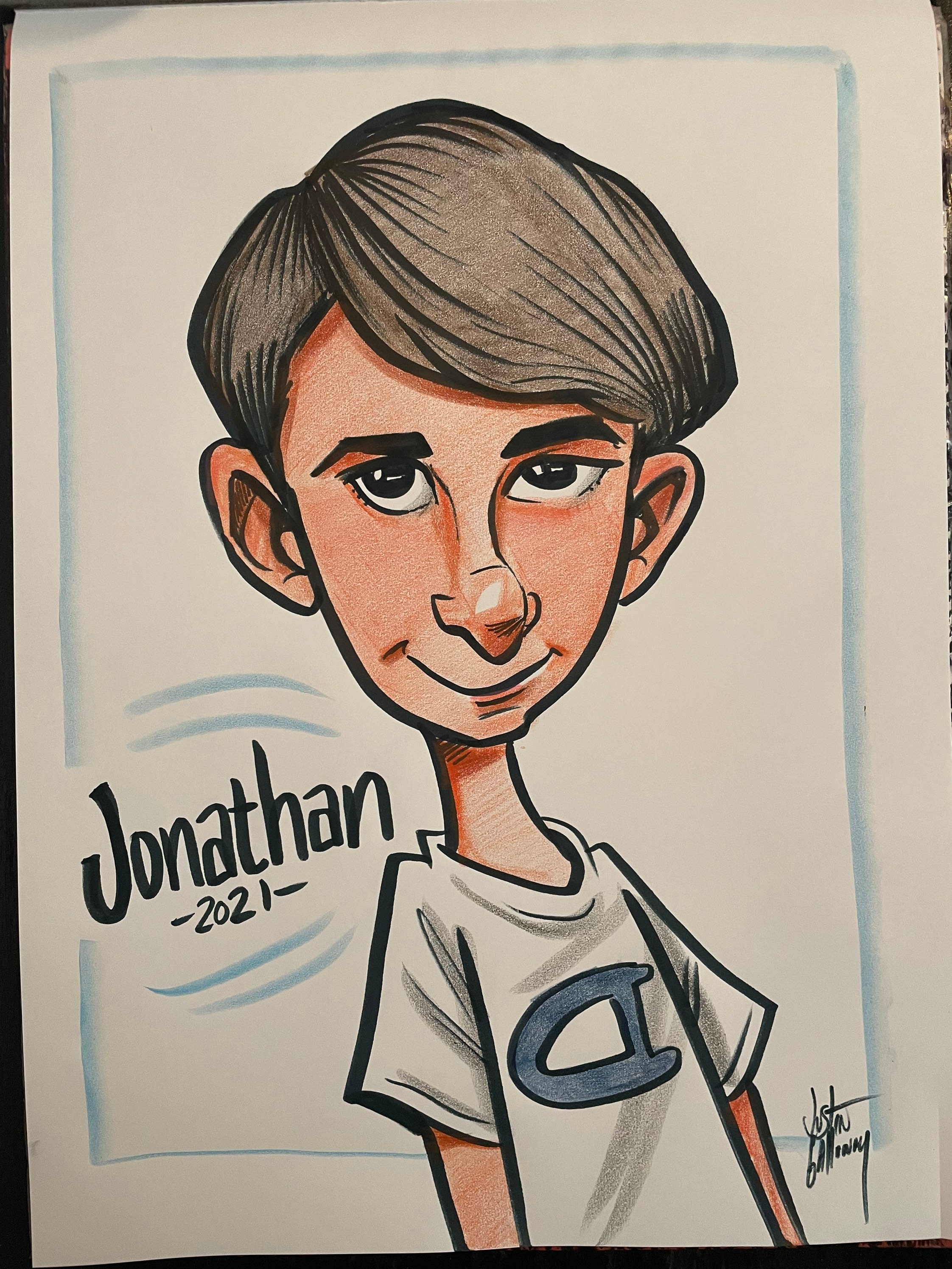 1 Face Color Caricature Portrait - Etsy