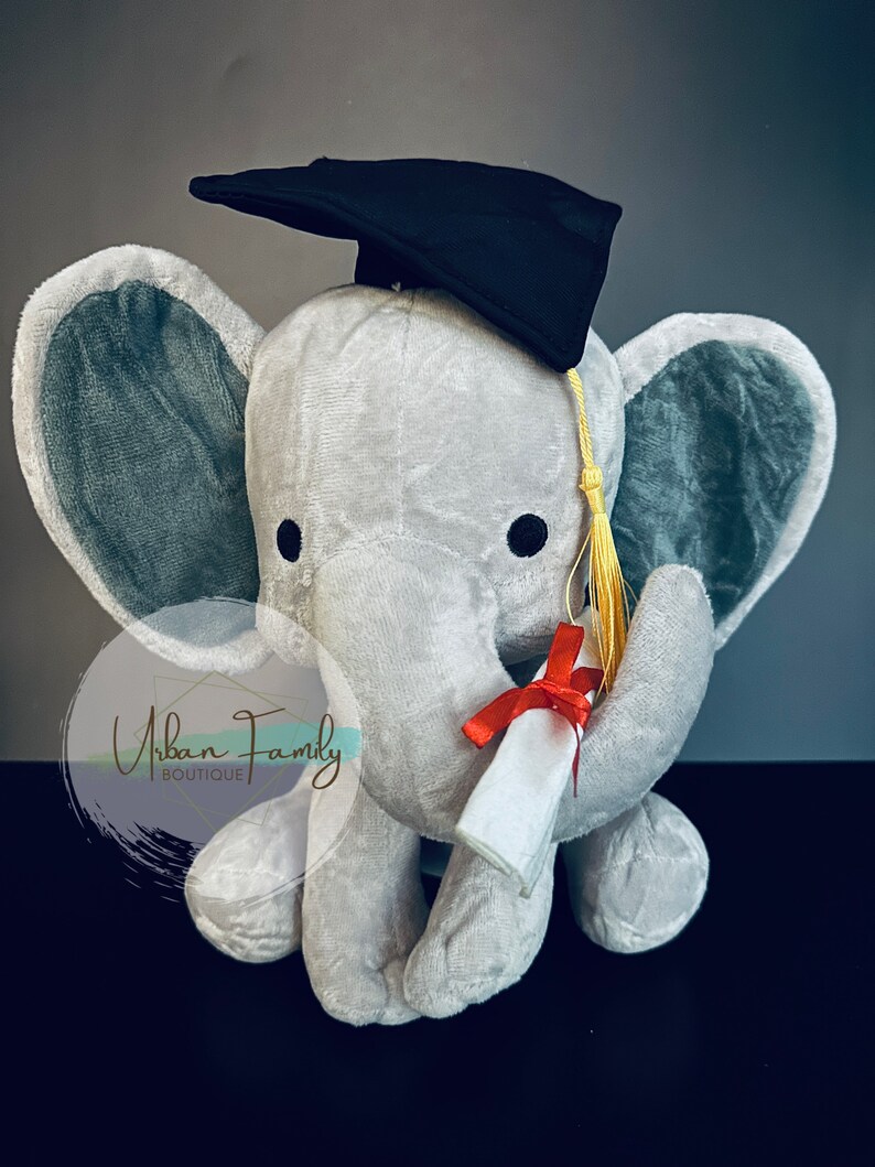 Personalized Plush 2024 Grad Graduation Elephant Kindergarten, High ...