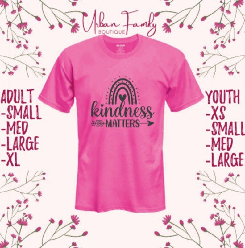 Adult PINK SHIRT DAY Dark Pink Shirt raise Kind Humans Kindness dino ...