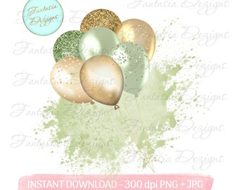 Sage Green Balloons - Etsy