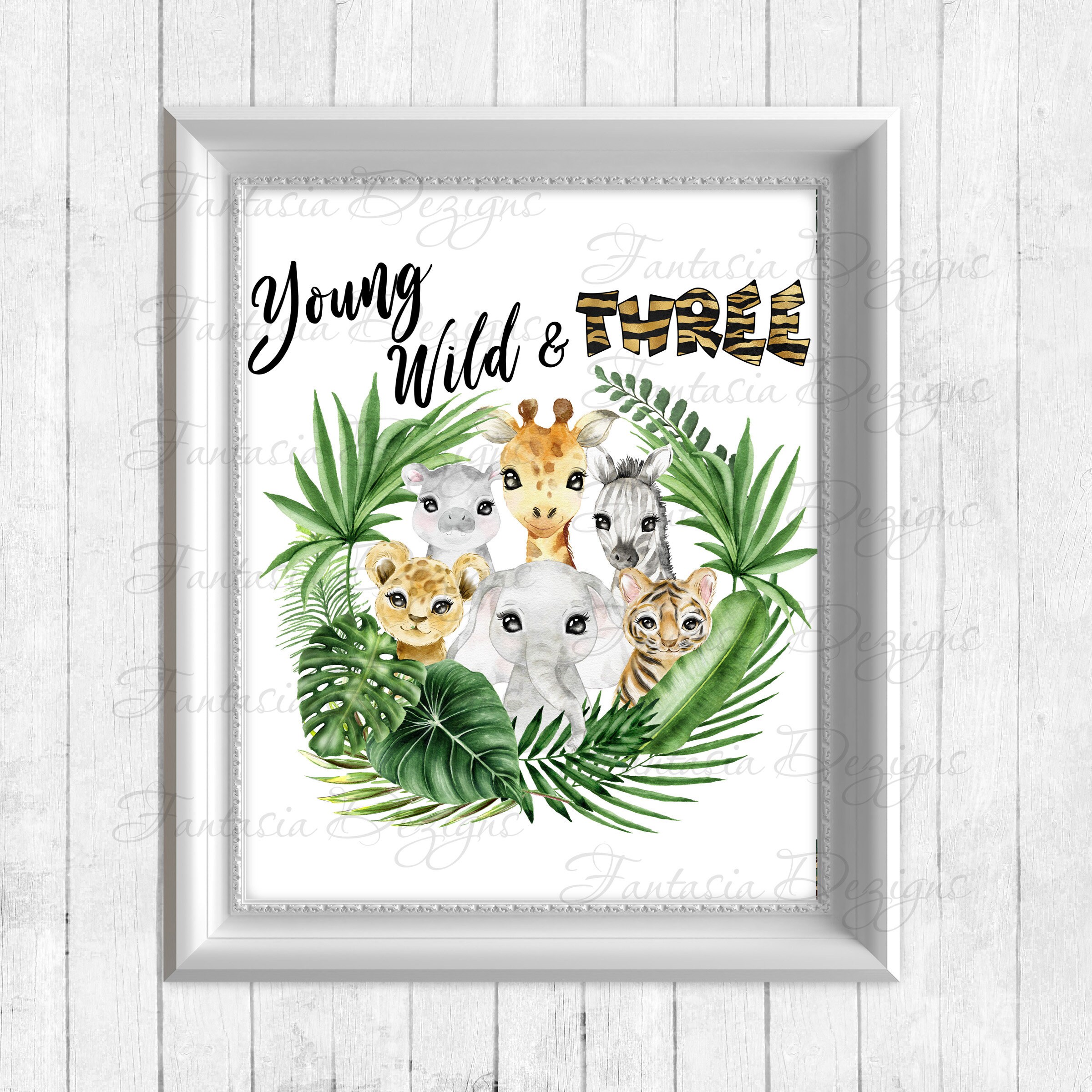 Wild and Three Jungle Animals Clipart Sublimation Png - Etsy