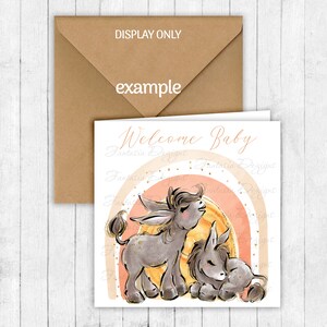 Donkeys Boho Rainbow Rainbow Donkey Card Making Nursery - Etsy