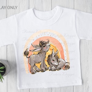 Donkeys Boho Rainbow Rainbow Donkey Card Making Nursery - Etsy