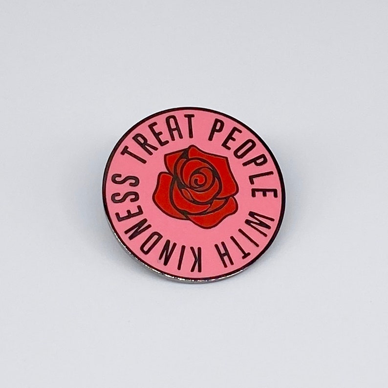 Treat People With Kindness Enamel Pin - Etsy