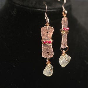Rust to Redemption: Hammered Copper Earrings | Rustic Artisan Boho ...