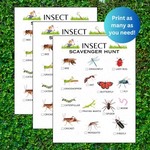 Bug Scavenger Hunt, Printable Scavenger Hunt, Nature Scavenger Hunt ...