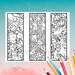 Cute Cat Bookmarks 3 Printable Coloring Bookmarks Kitten | Etsy
