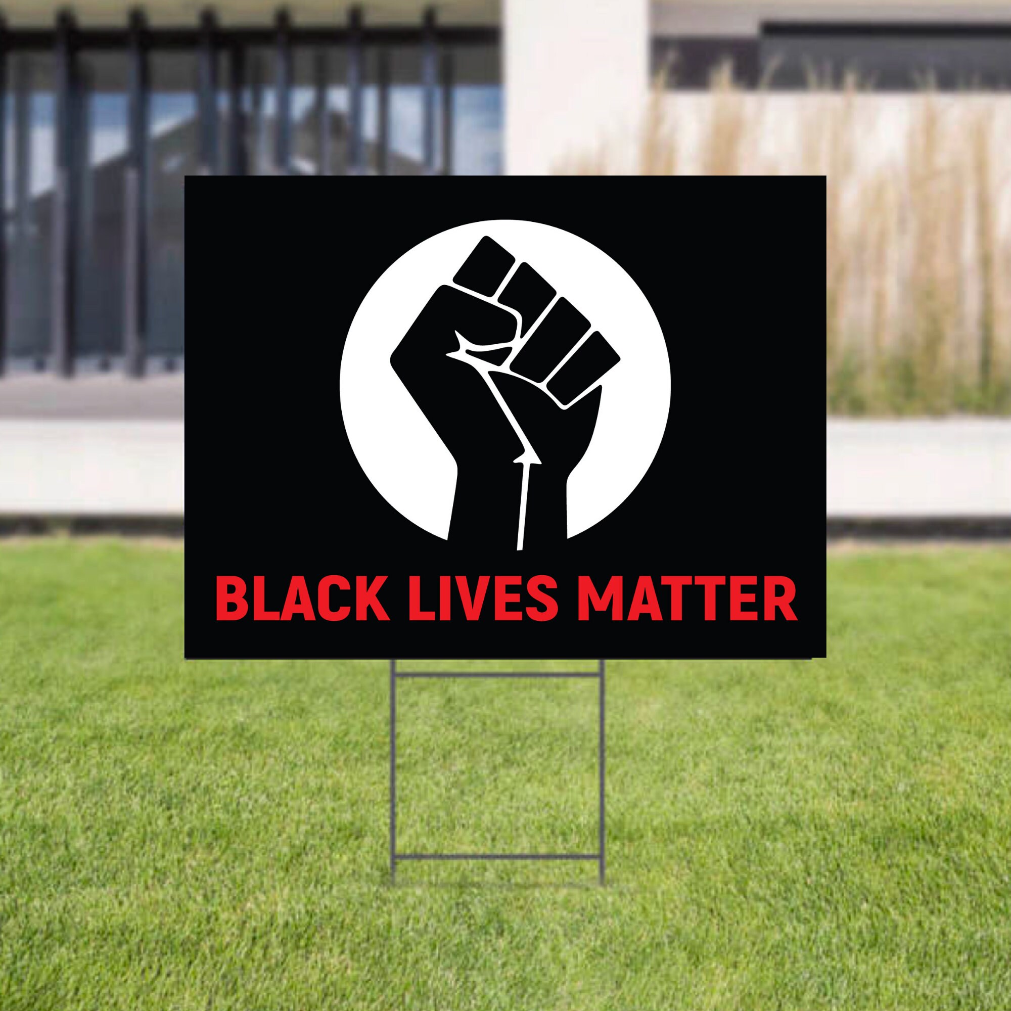 Black Lives Matter Yard Sign Black Pride Fist Power Resist | Etsy