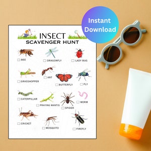Bug Scavenger Hunt, Printable Scavenger Hunt, Nature Scavenger Hunt ...