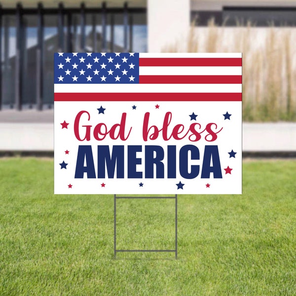 God Bless America Sign - Etsy