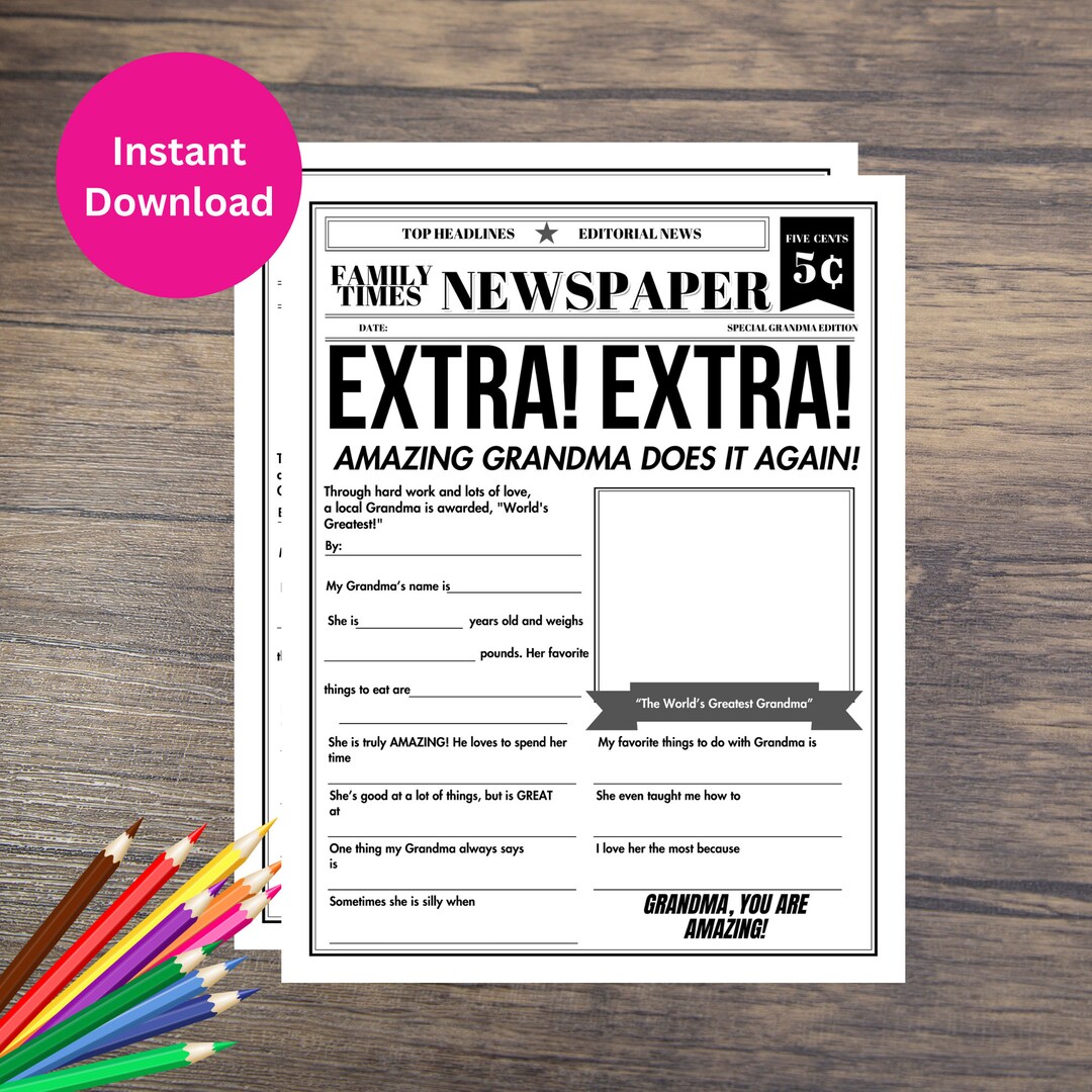 MOTHER'S DAY PRINTABLE, Grandma Gift, World's Best Grandmother ...