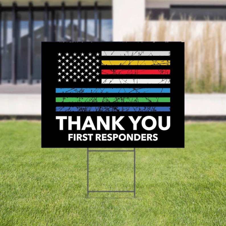 Thank You Essential Workers Yard Sign First Responders - Etsy