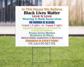 Social Justice Yard Sign - Etsy
