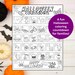 Halloween Countdown Coloring, Printable Halloween Advent Calendar for ...