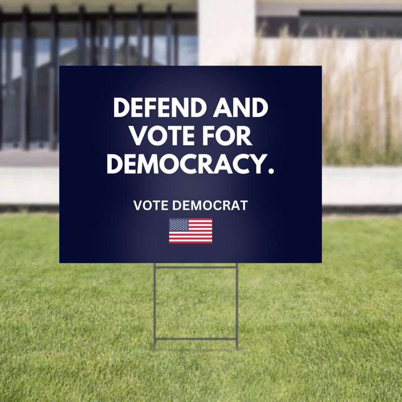 Democracy Yard Signs - Etsy