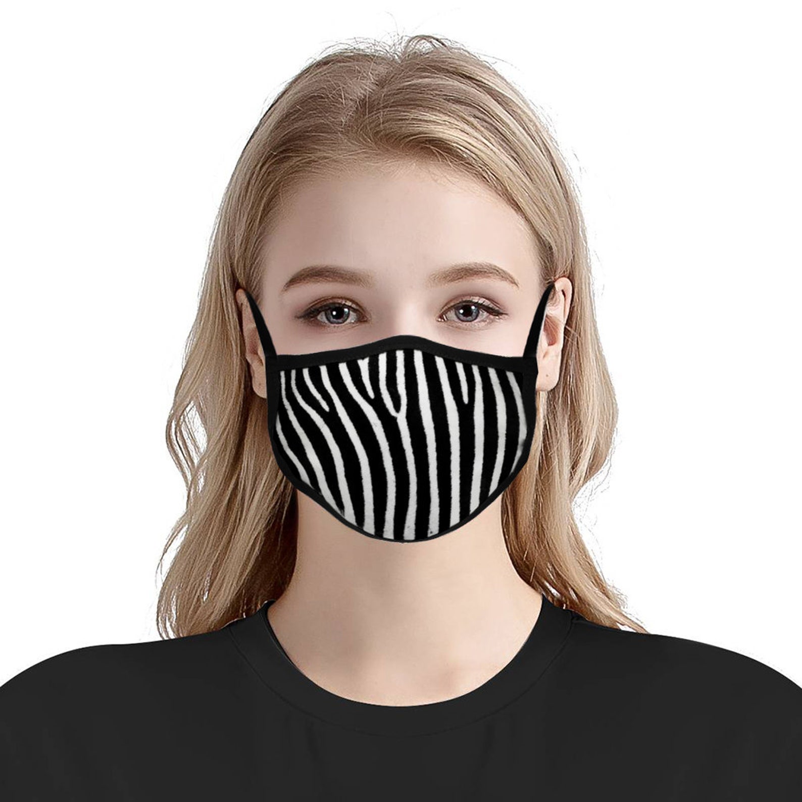 zebra-face-mask-face-mask-animal-face-masks-masks-washable-etsy