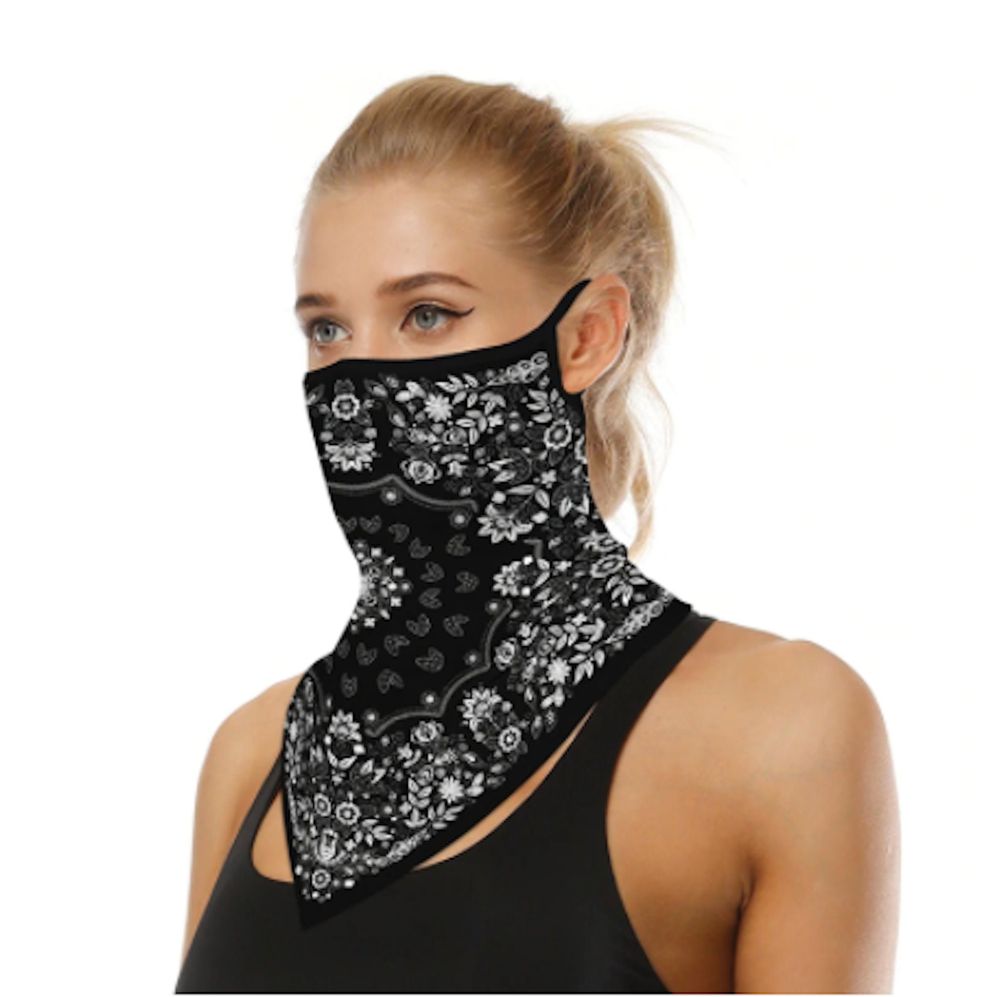 Neck Gaiter For Women Fashion Printed Bib Outdoor Face Etsy