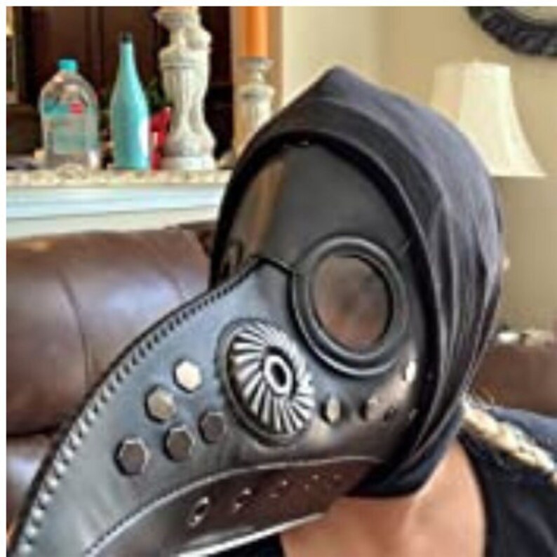 Plague Doctor Mask Goth Gothic Cosplay Black Funeral Mask. | Etsy