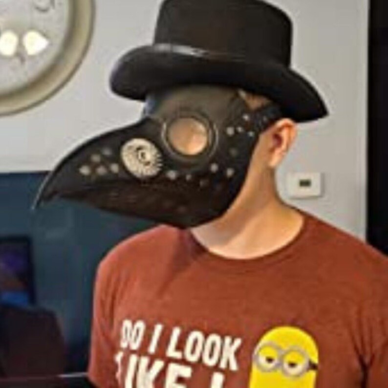 Plague Doctor Mask Goth Gothic Cosplay Black Funeral Mask. | Etsy