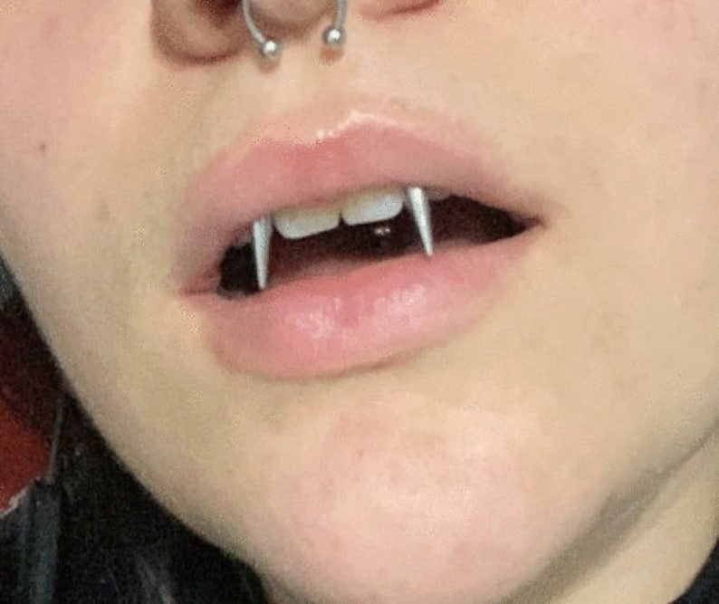 Vampire Septum Dracula Nail Piercing Tiger Tooth Fangs Nail - Etsy