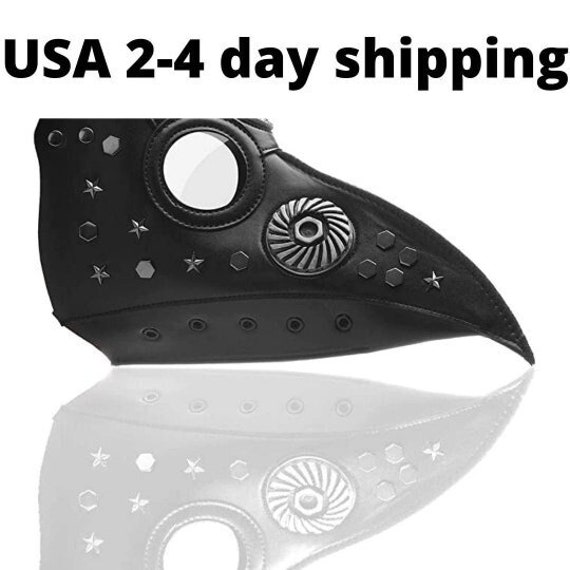 Plague Doctor Mask Goth Gothic Cosplay Black Funeral Mask. | Etsy