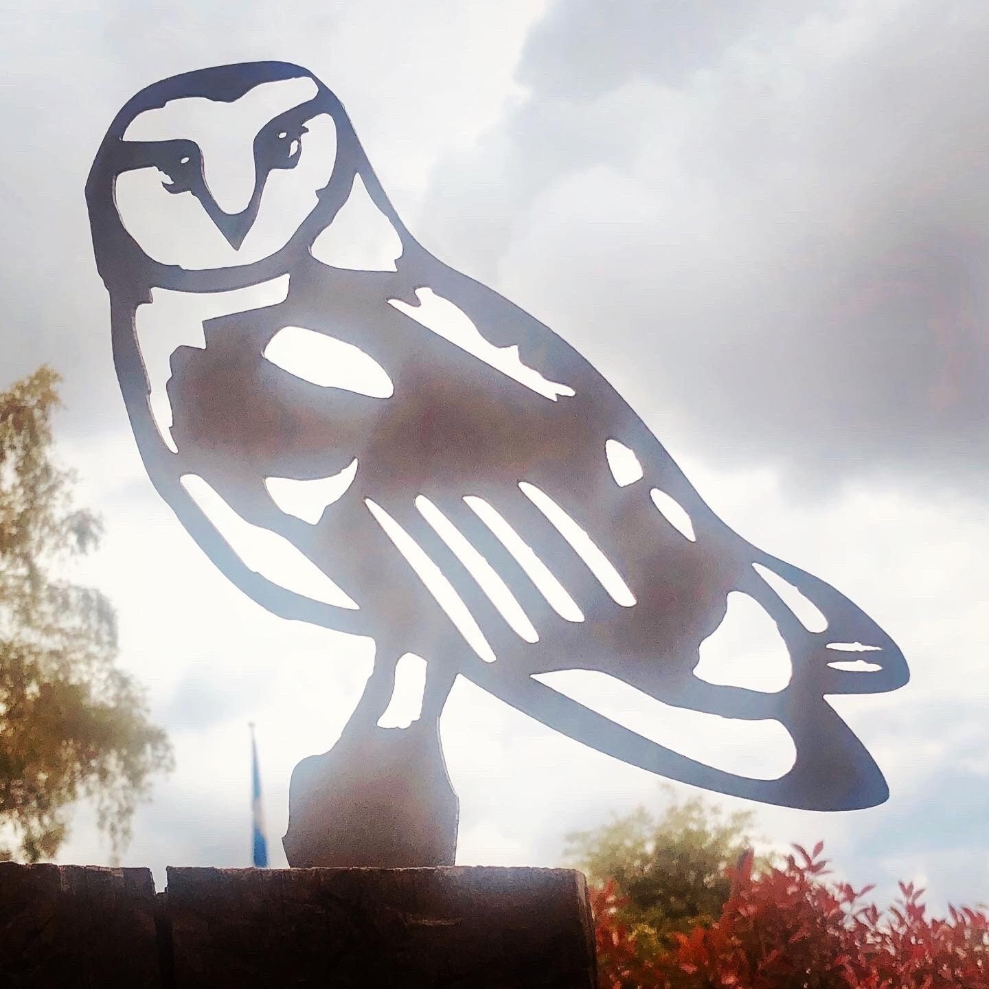 Barry the Owl Fence Topper Garden Ornament Rusty Art - Etsy UK