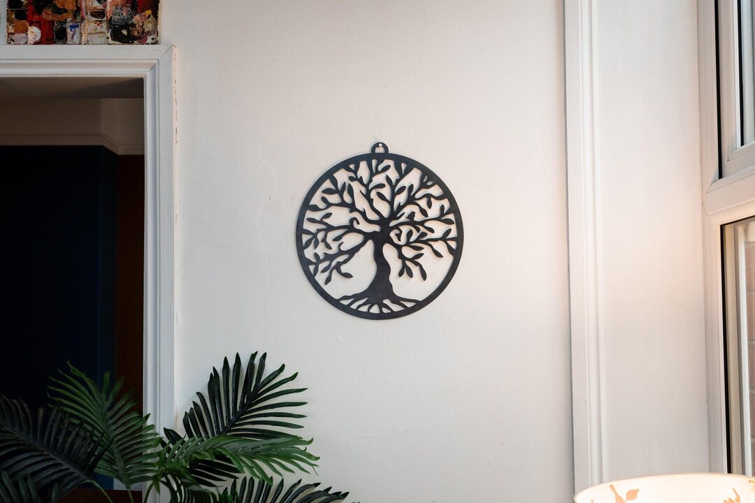 Steel Tree of Life Wall Art - Rustic Home Decor - Etsy