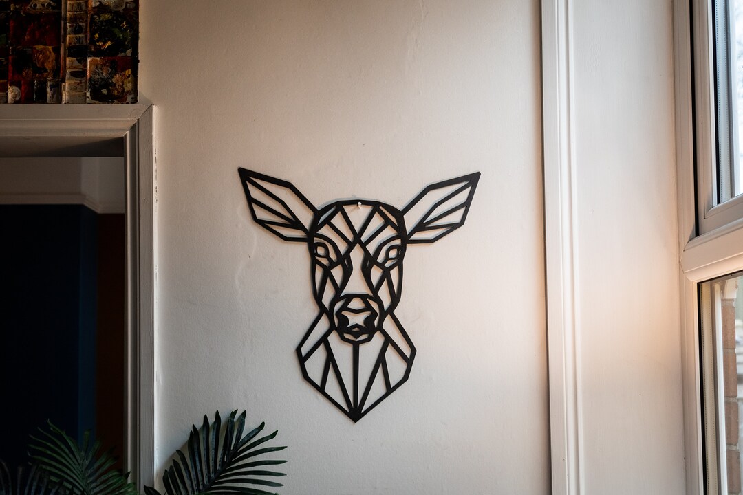 Geometric Steel Doe Head - Etsy