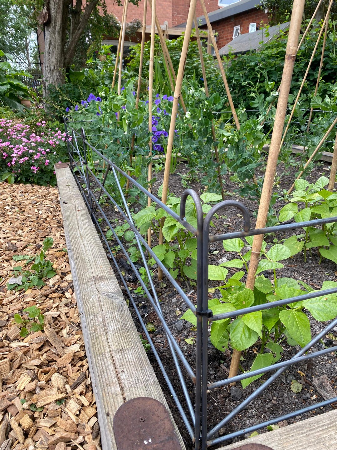 Handmade Steel Edging Hurdles: Garden Plant Support, Border Fencing ...