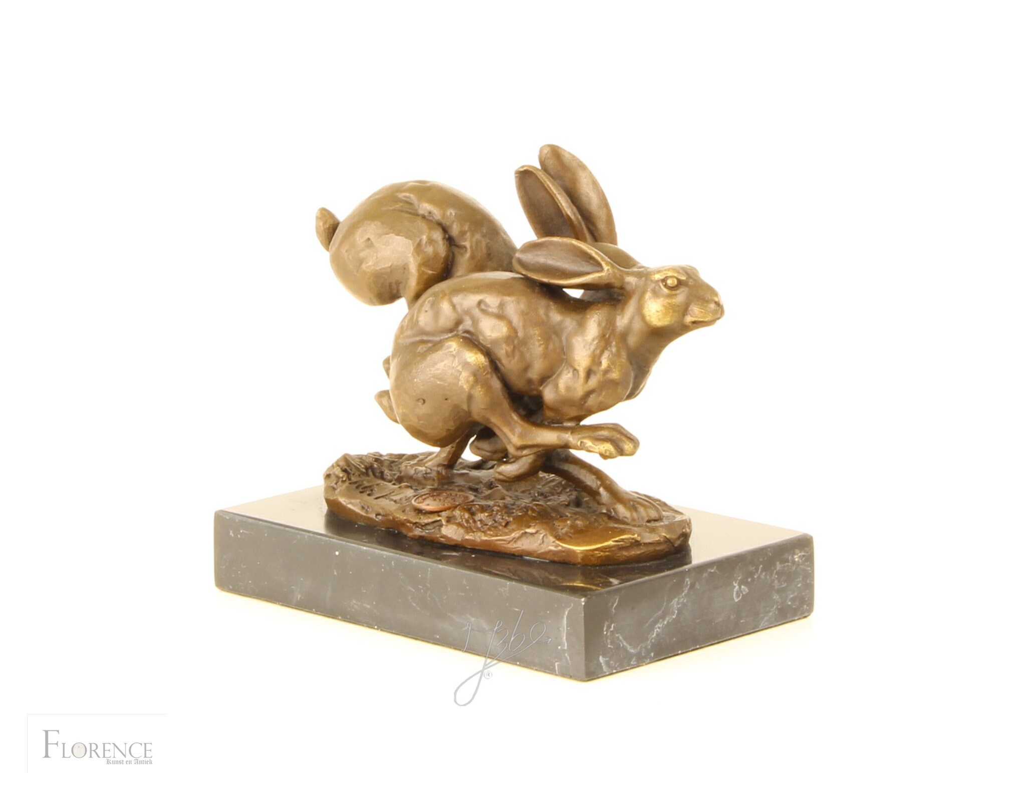 Bronze Hares Sculpture on Marble Base Sculpture of Animals - Etsy