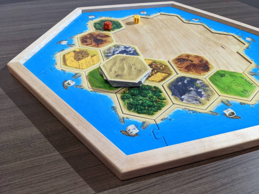 Wooden Catan Board Tray Handcrafted Cedar/maple/birch - Etsy