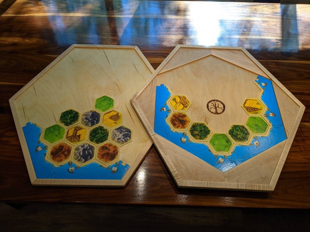 Wooden Catan Board Tray Handcrafted Cedar/maple/birch - Etsy