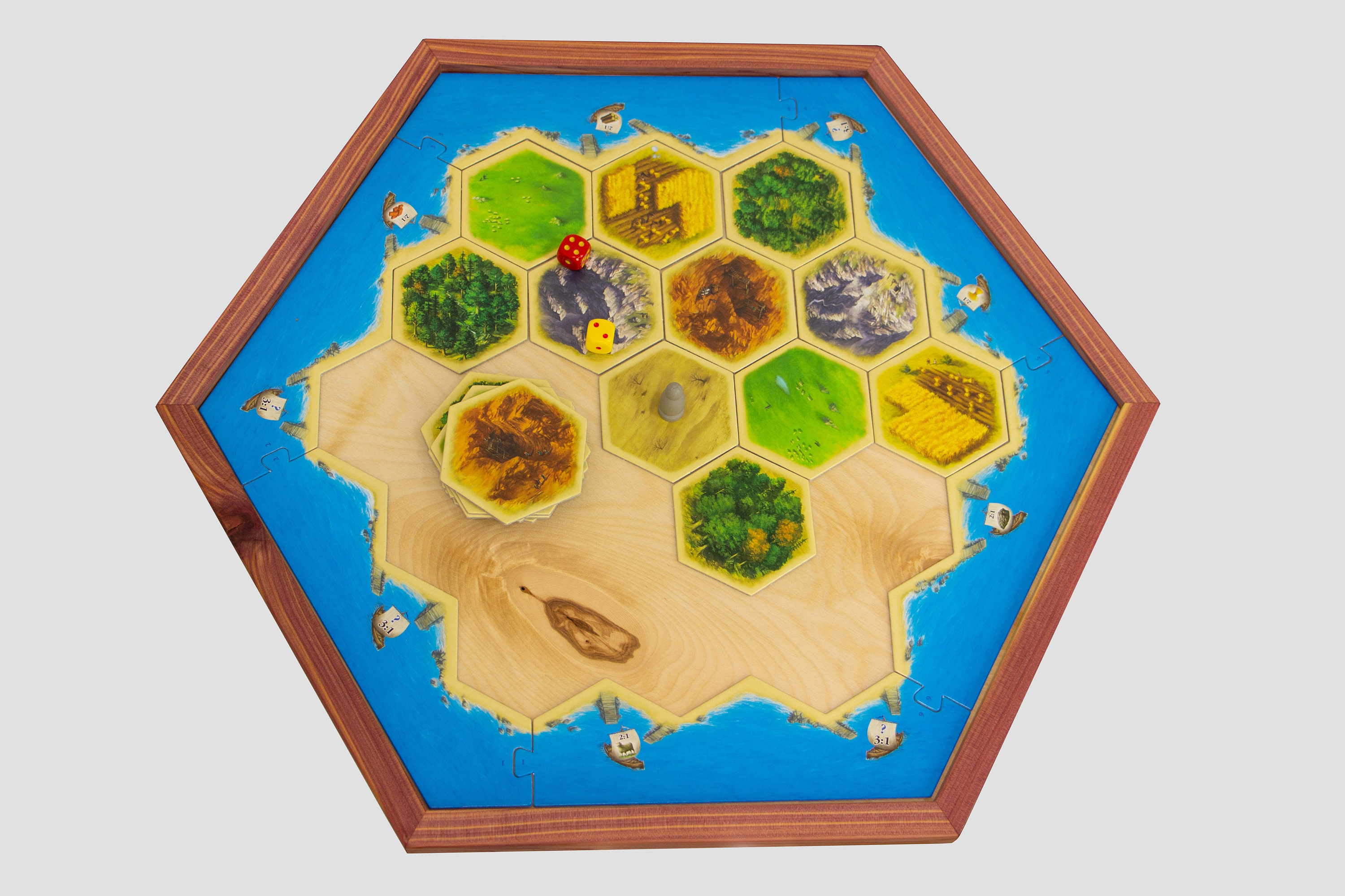 Wooden Catan Board Tray Handcrafted Cedar/maple/birch - Etsy