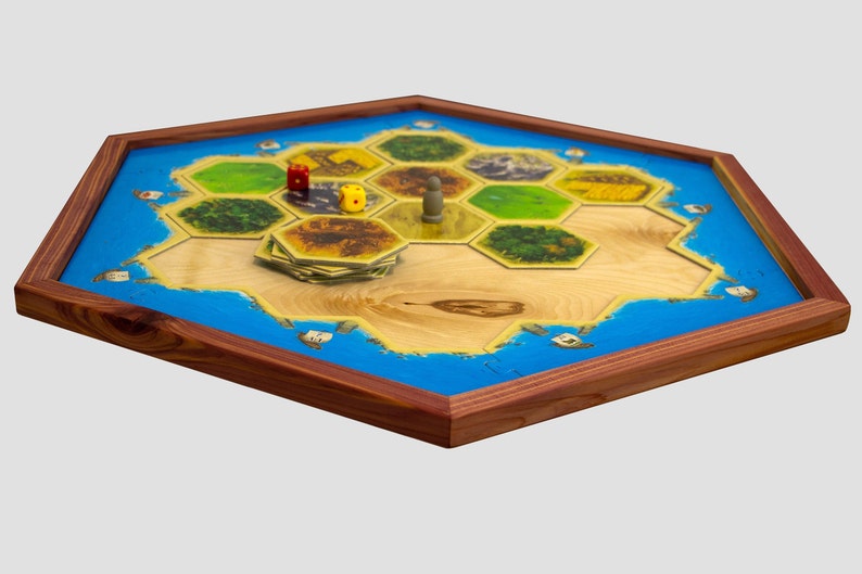 Wooden Catan Board Tray Handcrafted Cedar/maple/birch - Etsy