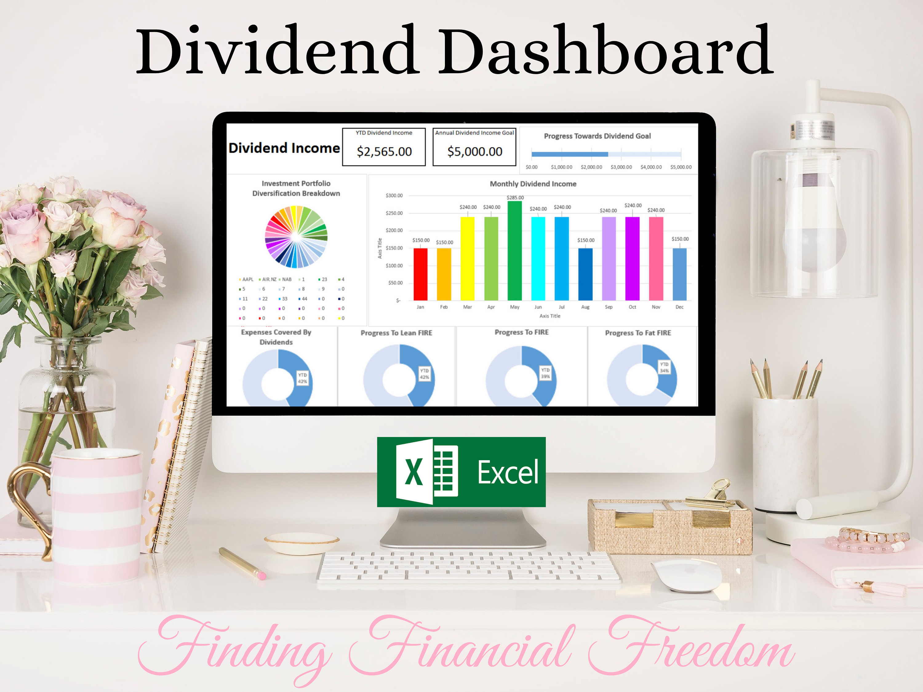 Dividend Tracker / Track Your Dividends in Microsoft Excel / | Etsy Canada