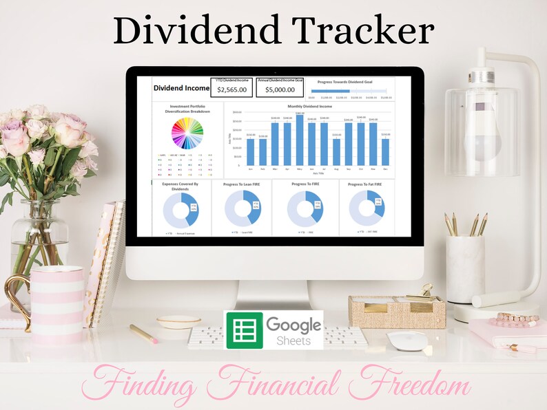 Dividend Tracker / Track Your Dividends in Google Sheets / Dividend Income Calculator / Graph ...